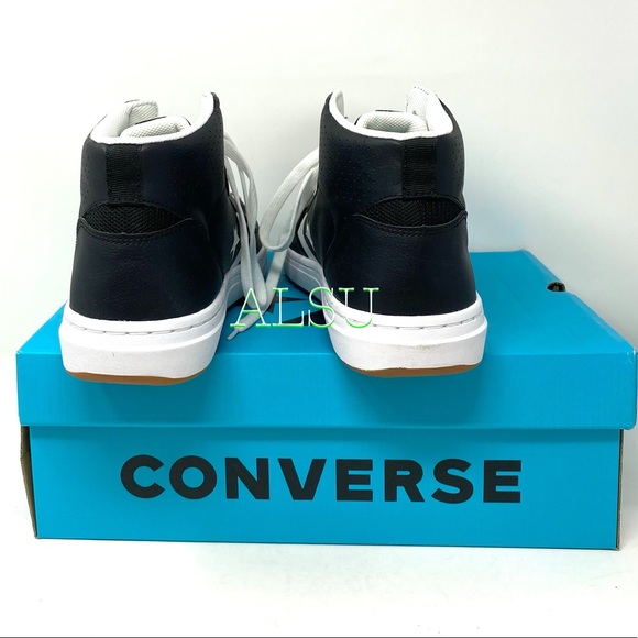 Converse | Shoes | Converse Rival Mid Top Leather Black Men Sneakers ...